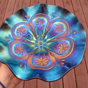 Antique Dugan Beaded Shell Amethyst Carnival Glass Tumbler – Carnival Glass