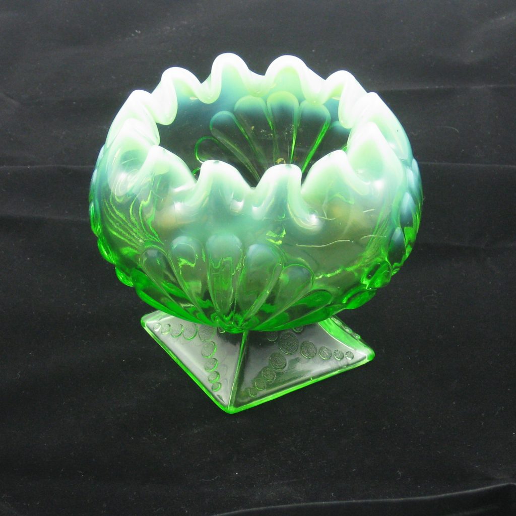 Antique Northwood Vaseline Opalescent Glass Lorna Vase – Carnival Glass