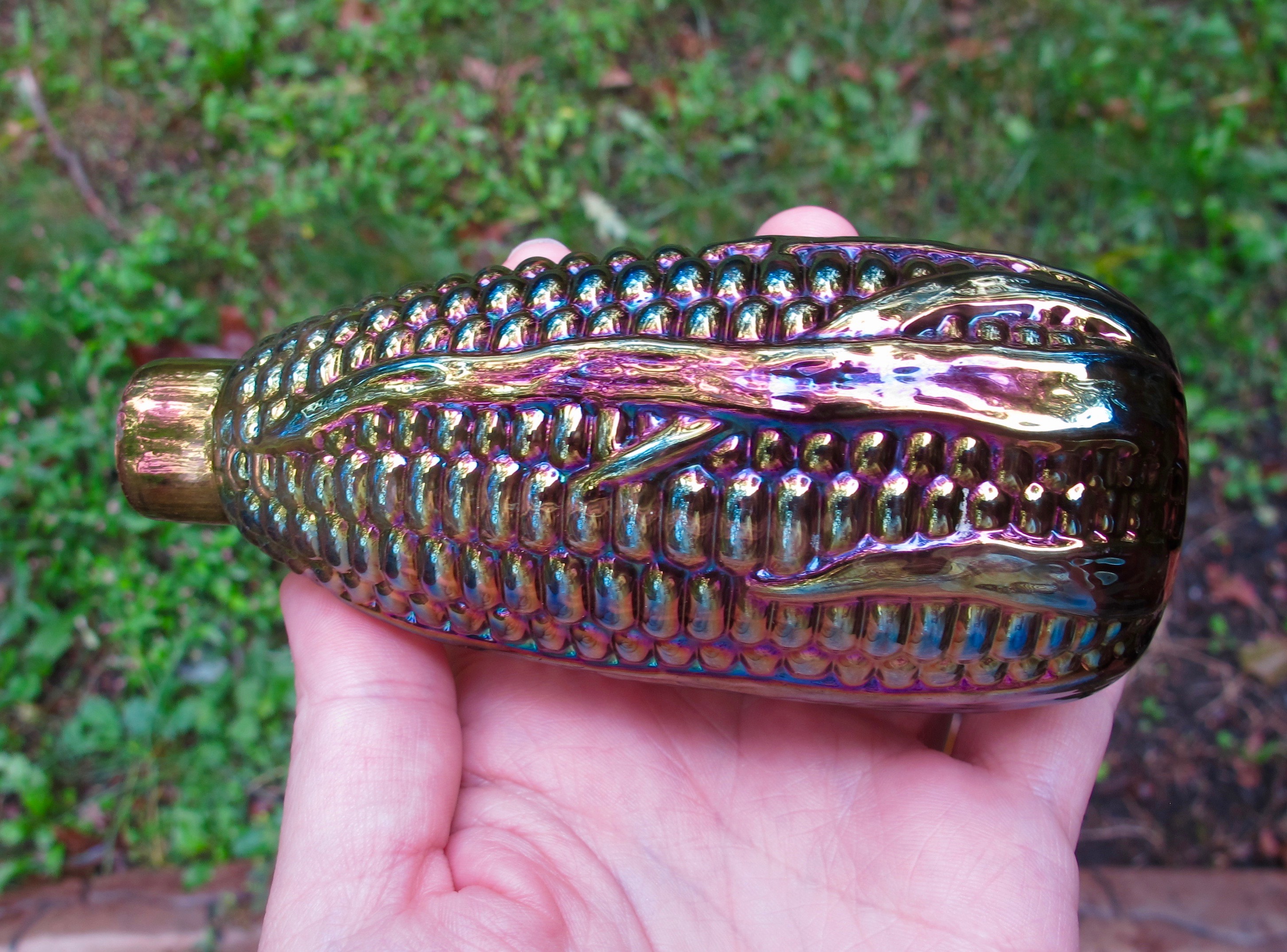 Antique Imperial Smoke Carnival Glass Corn Bottle – Carnival Glass