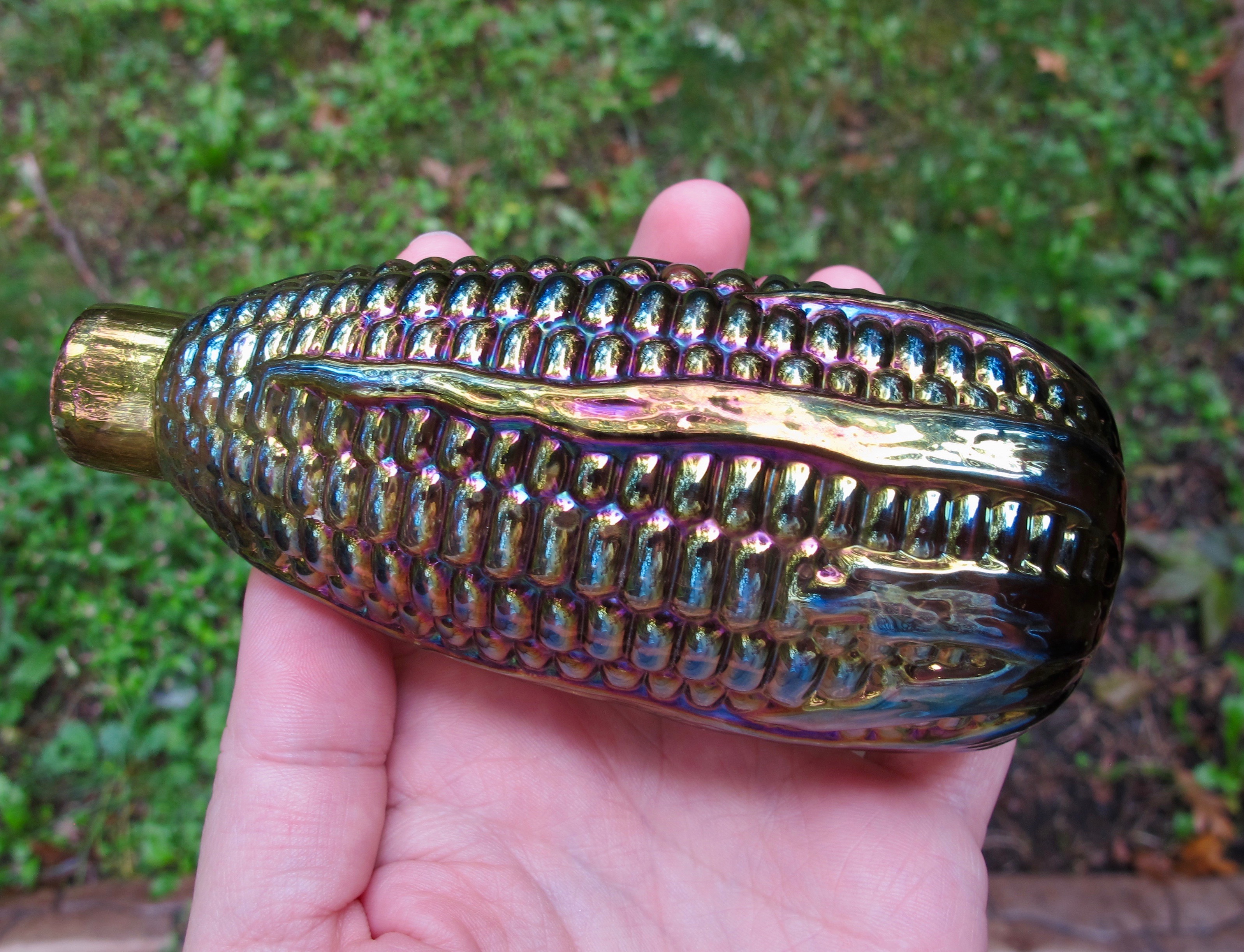Antique Imperial Smoke Carnival Glass Corn Bottle – Carnival Glass