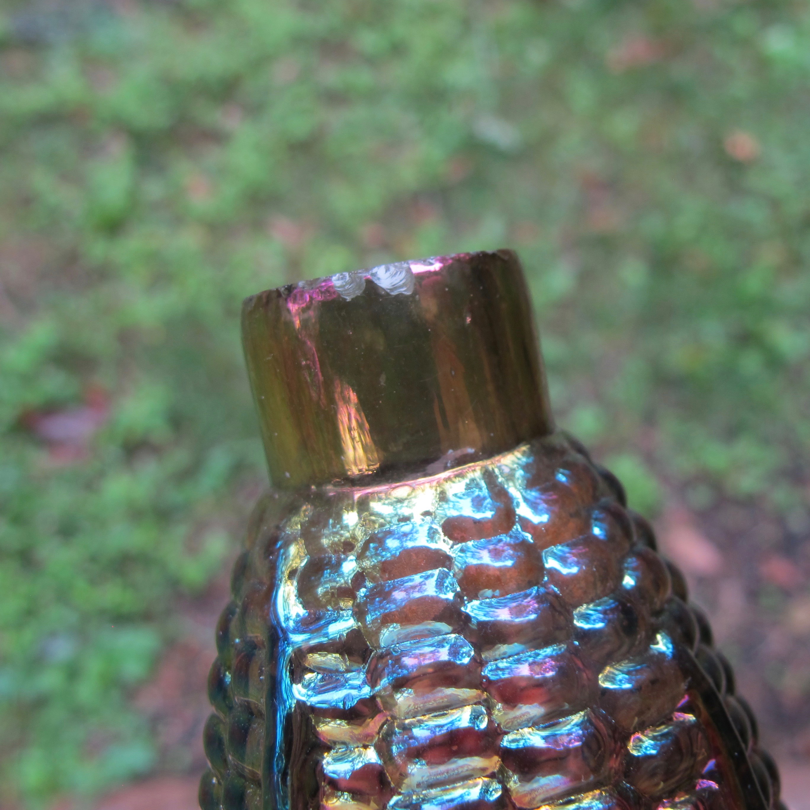 Antique Imperial Smoke Carnival Glass Corn Bottle – Carnival Glass