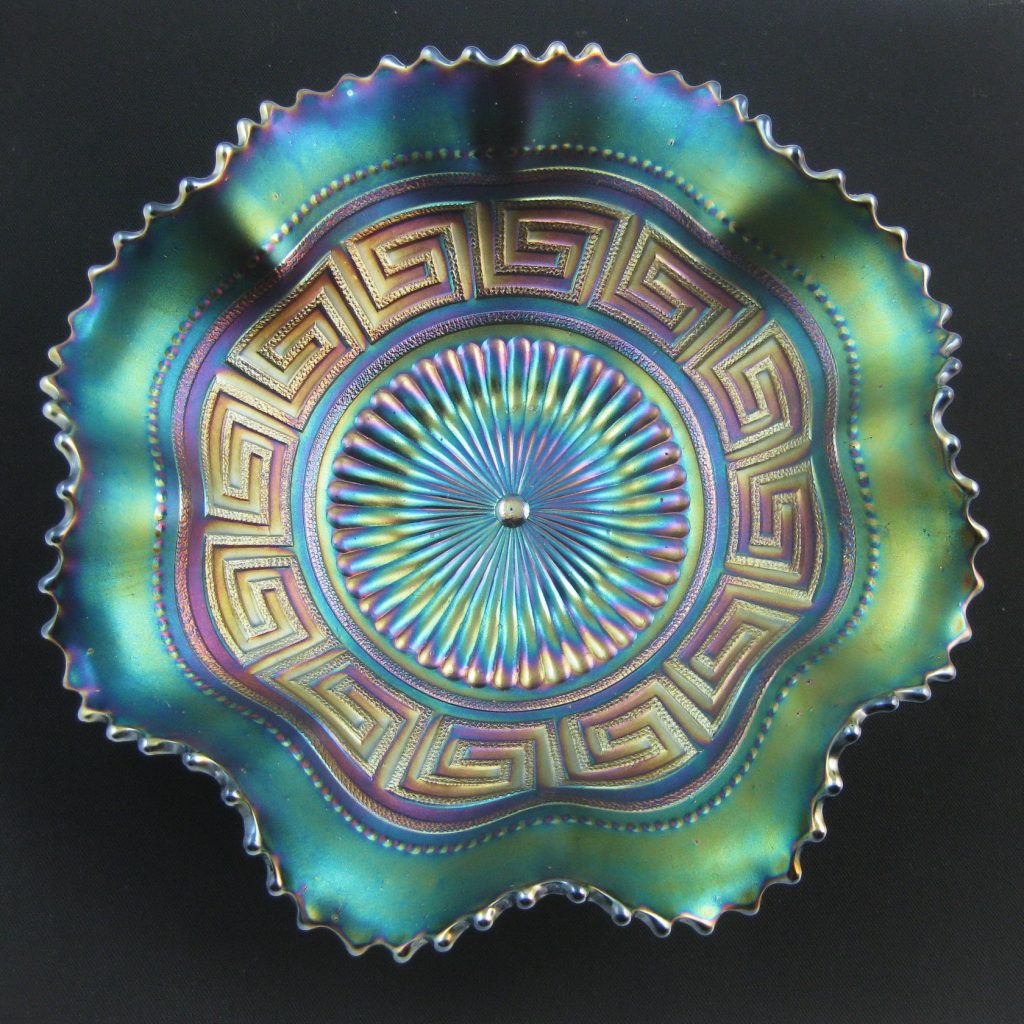 Antique Northwood Amethyst Greek Key Carnival Glass Bowl – Carnival Glass
