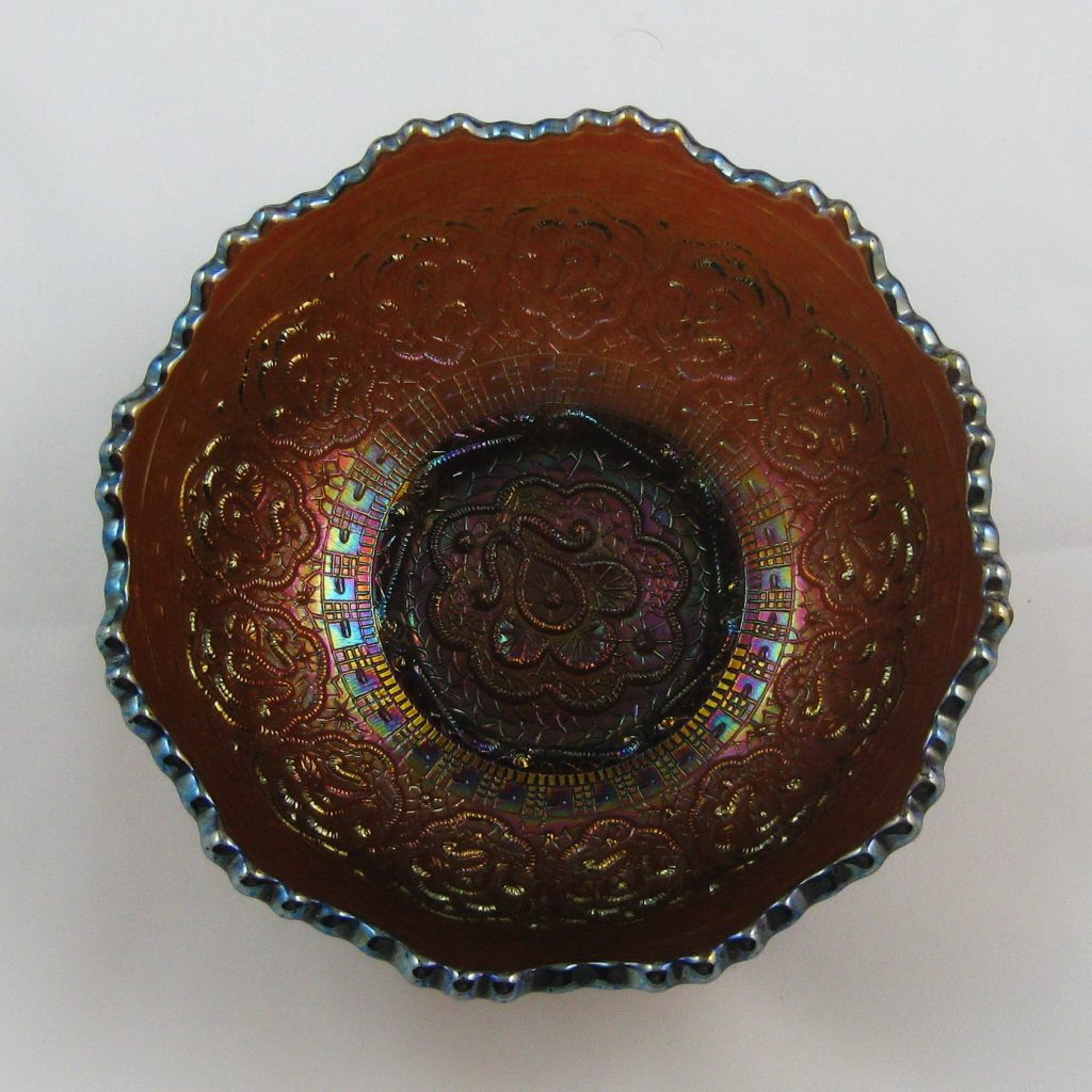 Antique Fenton Amethyst Persian Medallion Round Carnival Glass Small ...