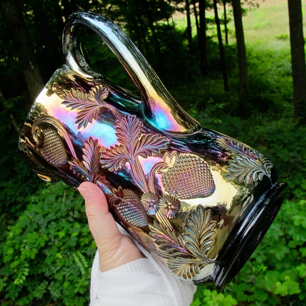 Antique Cambridge Amethyst Inverted Strawberry Carnival Glass Water ...