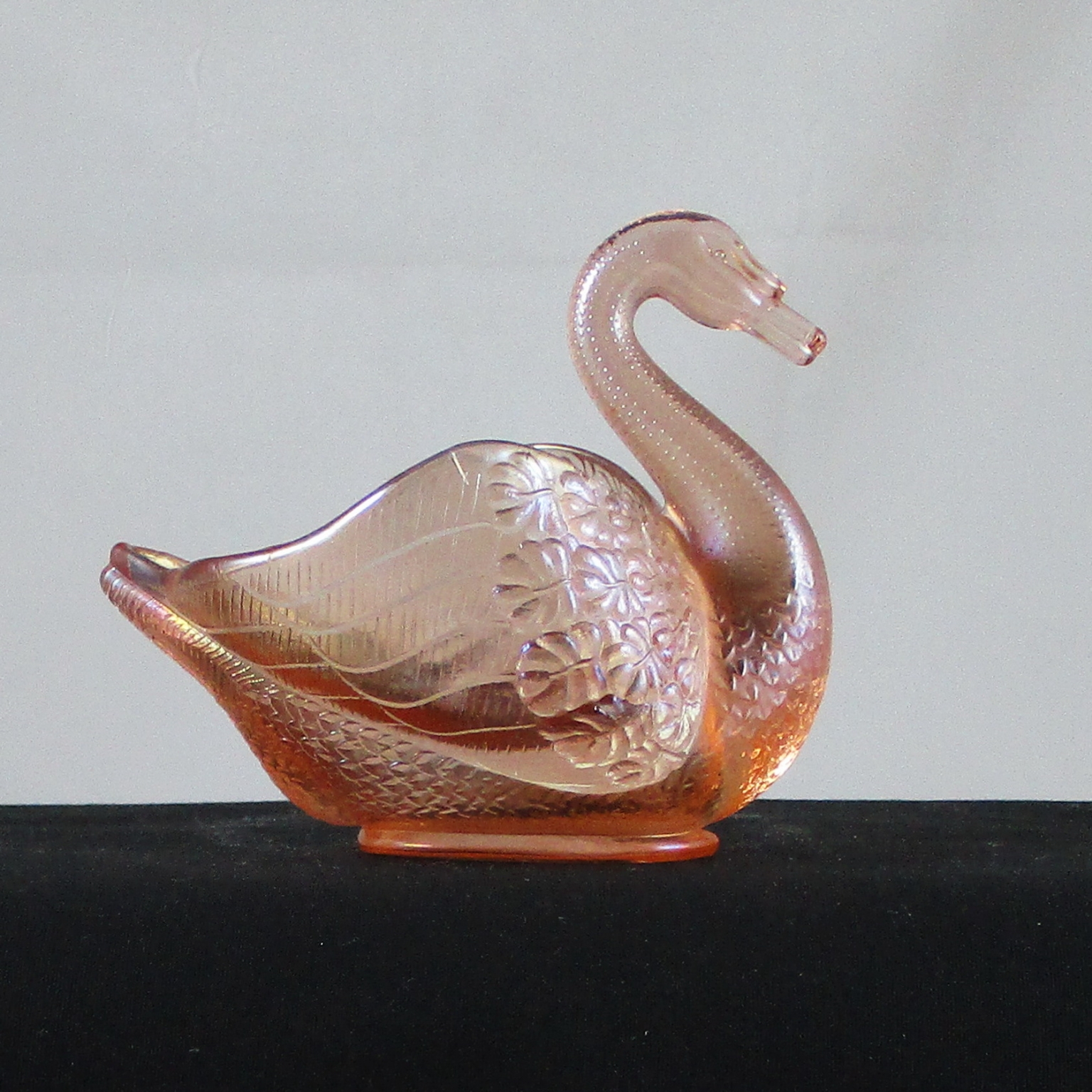 Fenton Pink Glass Pastel Swan Salt – Carnival Glass