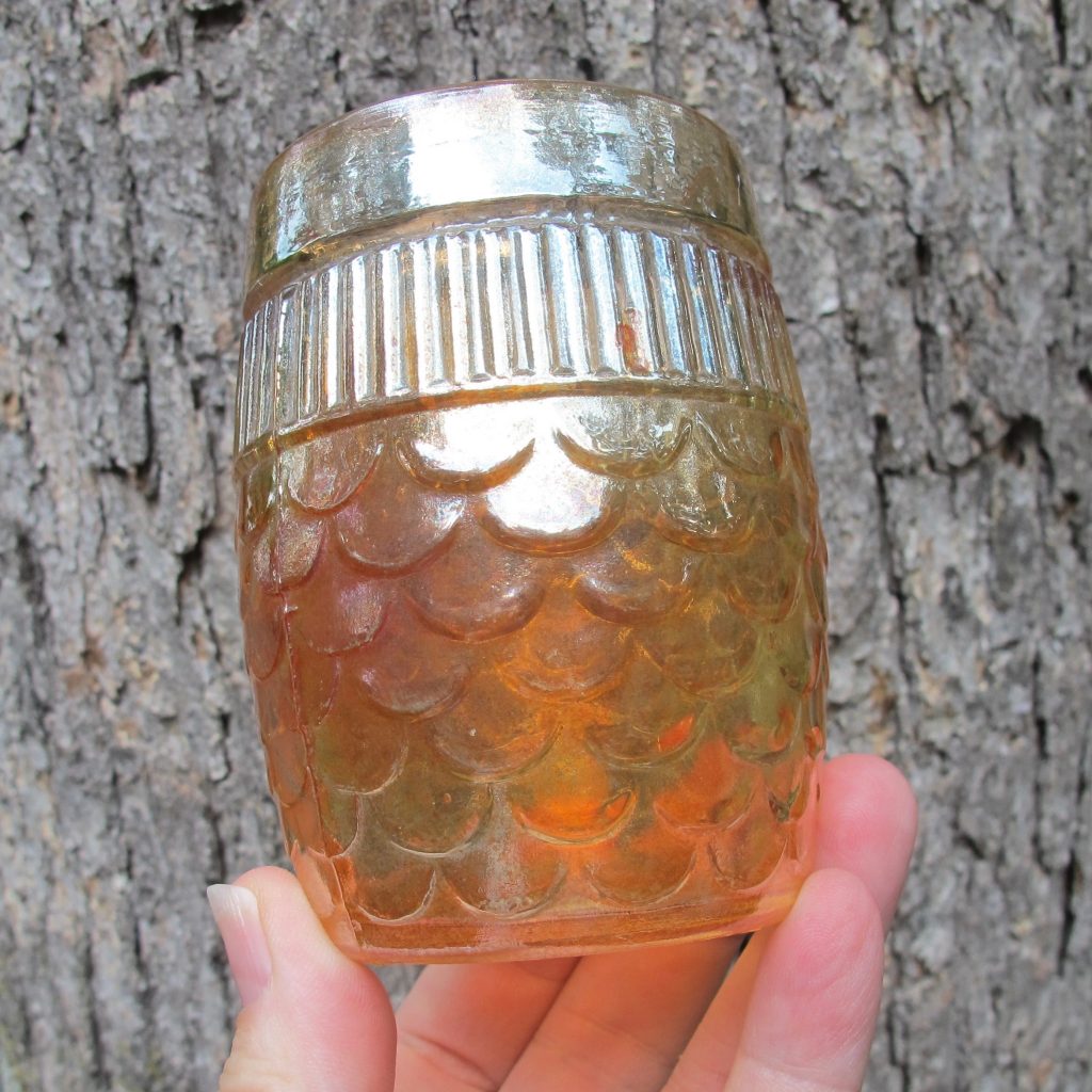 Antique Cambridge Amethyst Inverted Strawberry Carnival Glass Water ...