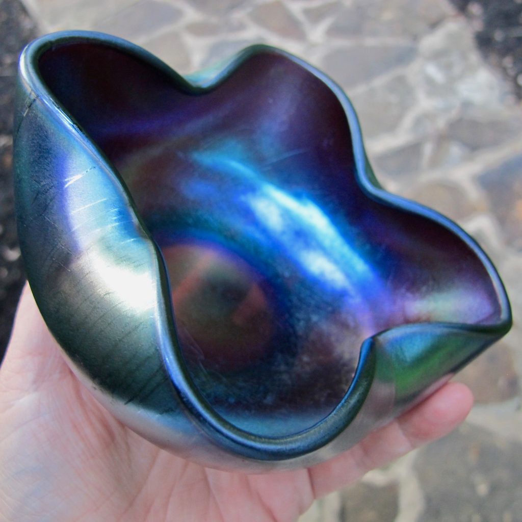 Antique Imperial Cross Pearl Amethyst #38 Iridescent Stretch Glass ...