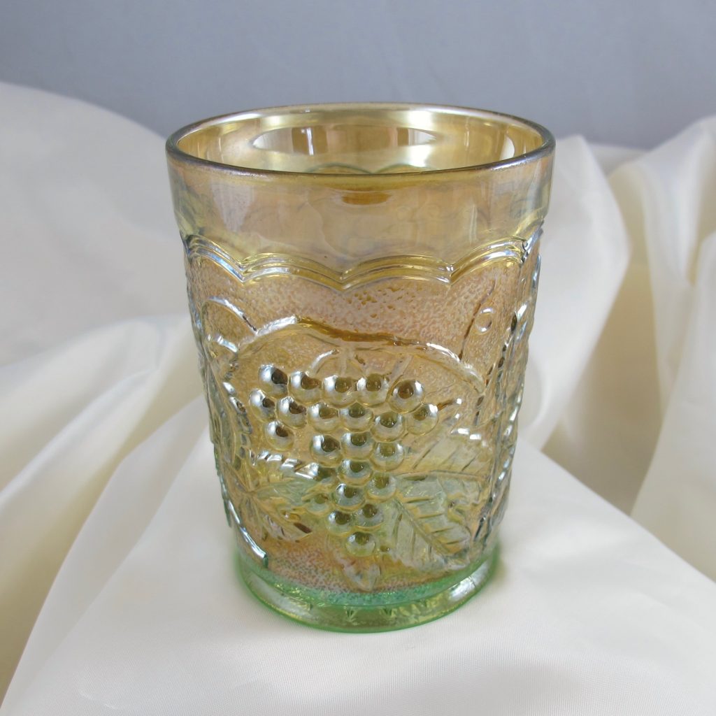 Antique Imperial Vaseline Imperial Grape Carnival Glass Tumbler ...