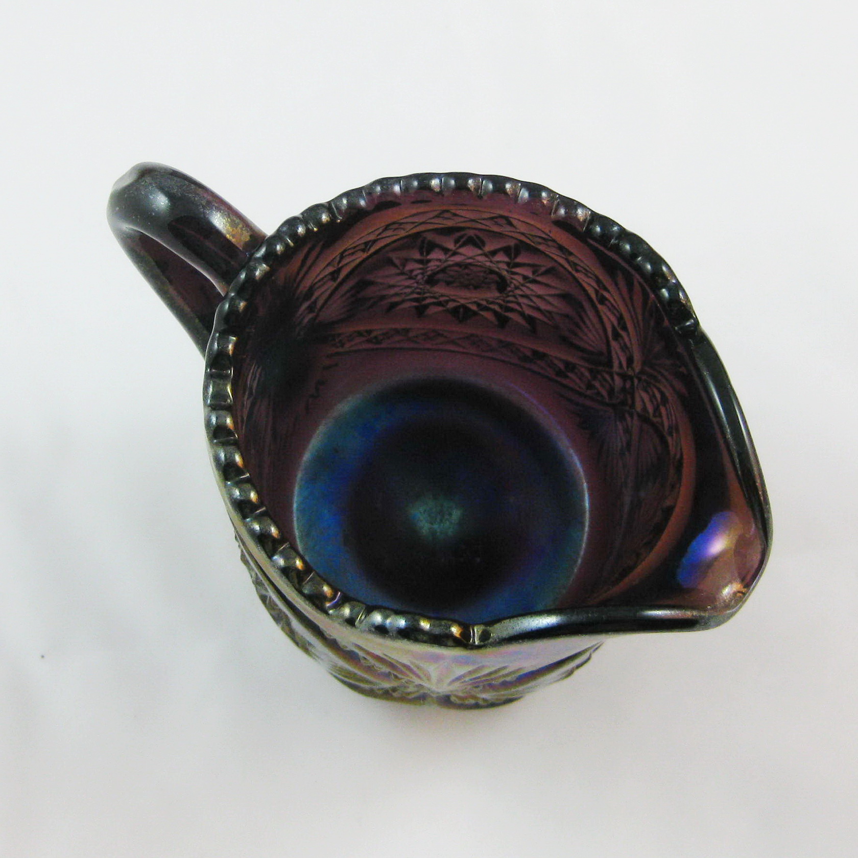 Antique Imperial Purple Hobstar Carnival Glass Creamer – Carnival Glass