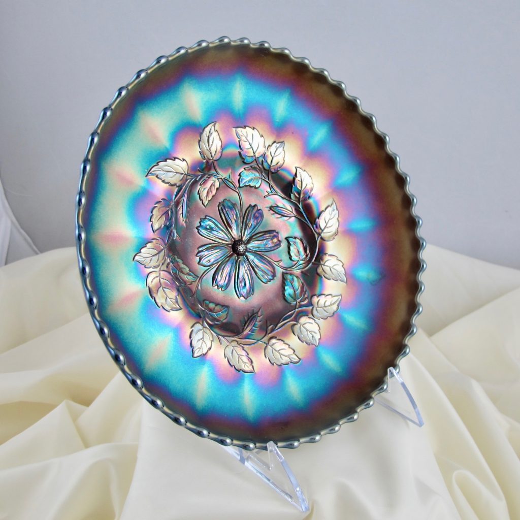 Antique Dugan Cosmos Variant Amethyst Carnival Glass ICS Odd Shaped ...