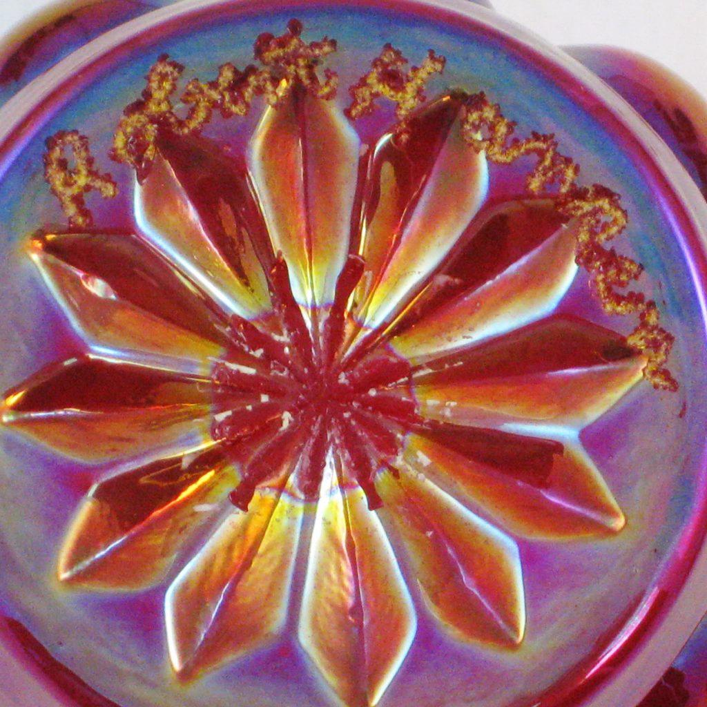 Robert Hansen Red Eyewinker Carnival Glass Toothpick Holder – Carnival ...