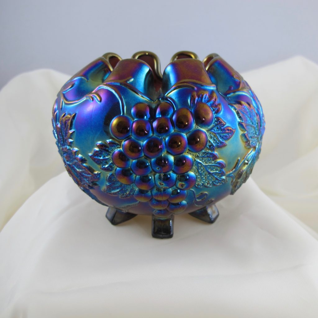 Antique Dugan Light Amethyst Grape Delight Carnival Glass Rose Bowl ...