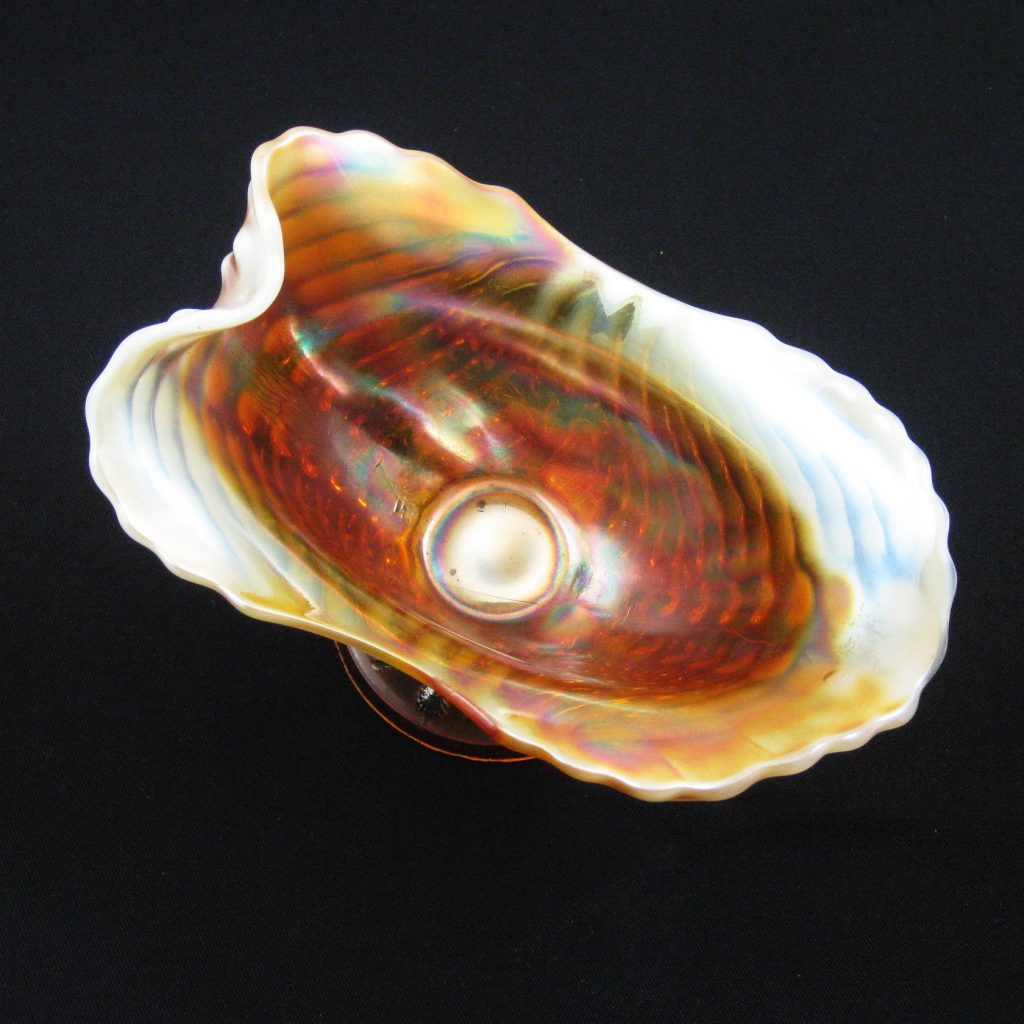 Antique Dugan Peach Opal Nautilus Carnival Glass Gravy or Creamer ...