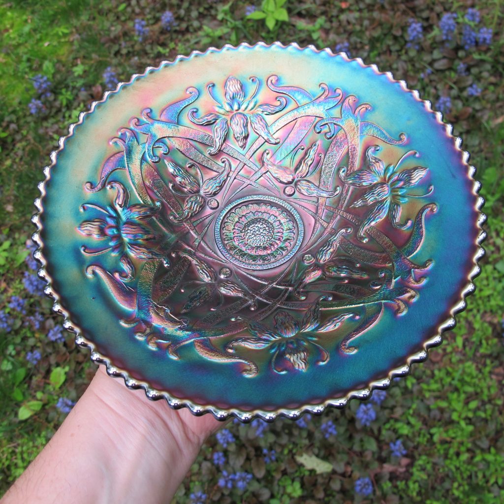 Antique Northwood Wishbone Amethyst Carnival Glass Plate – Carnival Glass