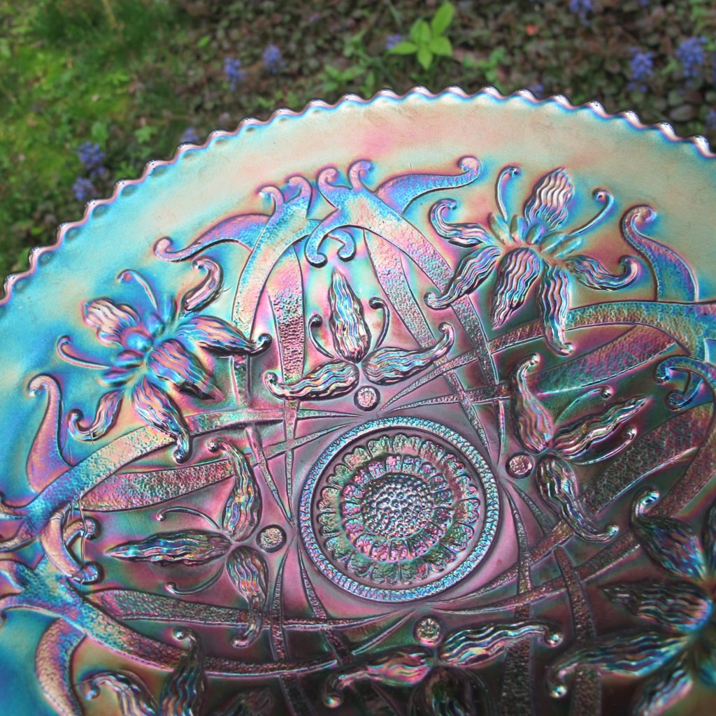 Antique Northwood Wishbone Amethyst Carnival Glass Plate – Carnival Glass