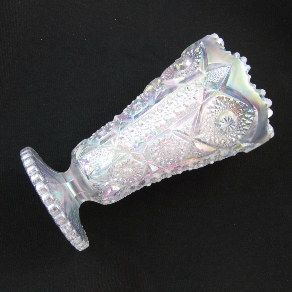 Imperial White Octagon Carnival Glass Vase – Carnival Glass