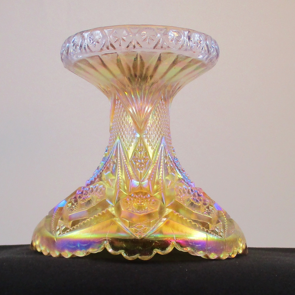 Antique Imperial Long Hobstar & Arches Pastel Marigold Carnival Glass ...
