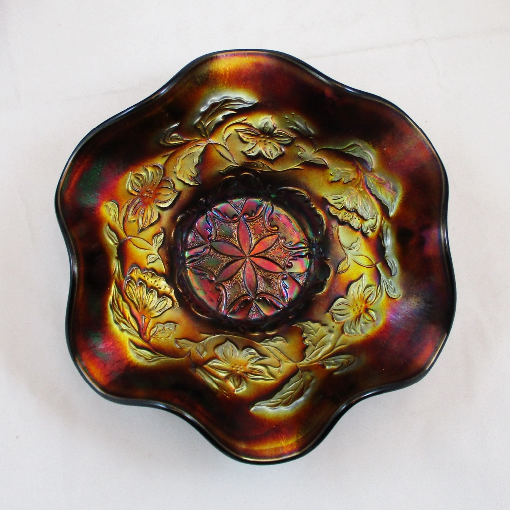 Antique Dugan Amethyst Six Petals Carnival Glass Bowl – Carnival Glass