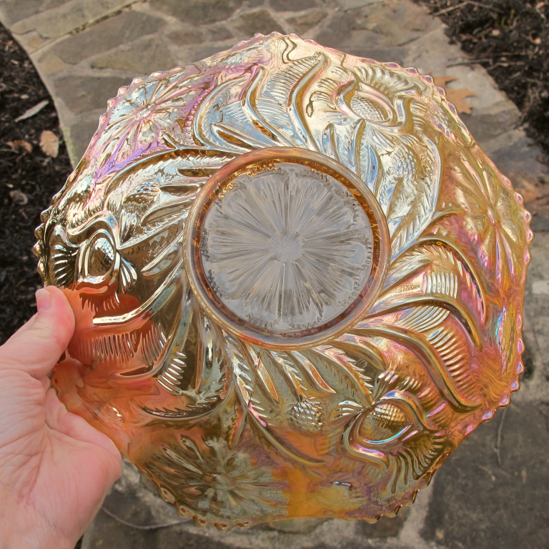 Antique US Glass Field Thistle Marigold Carnival Glass Plate – Carnival ...