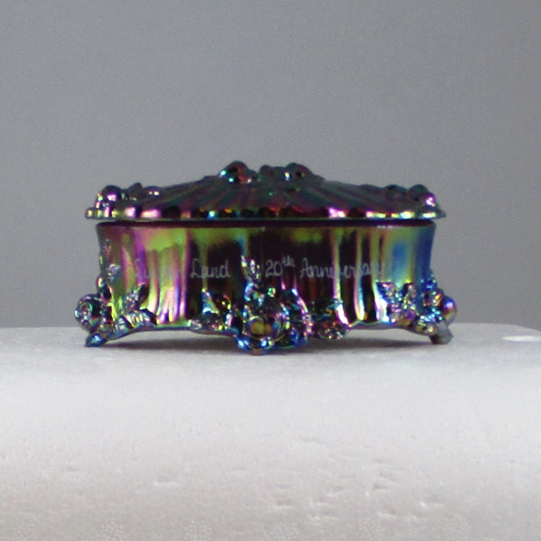 Fenton Plum Purple Rose Carnival Glass Trinket Box – Carnival Glass