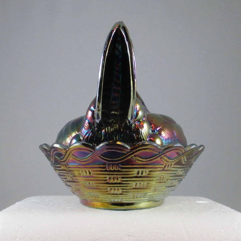 Fenton Amethyst Hen on Nest Carnival Glass Large Covered Dish ...