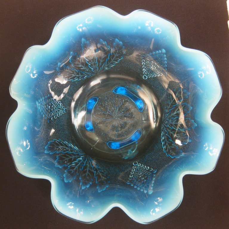 Antique Northwood Vaseline Opalescent Glass Lorna Vase – Carnival Glass