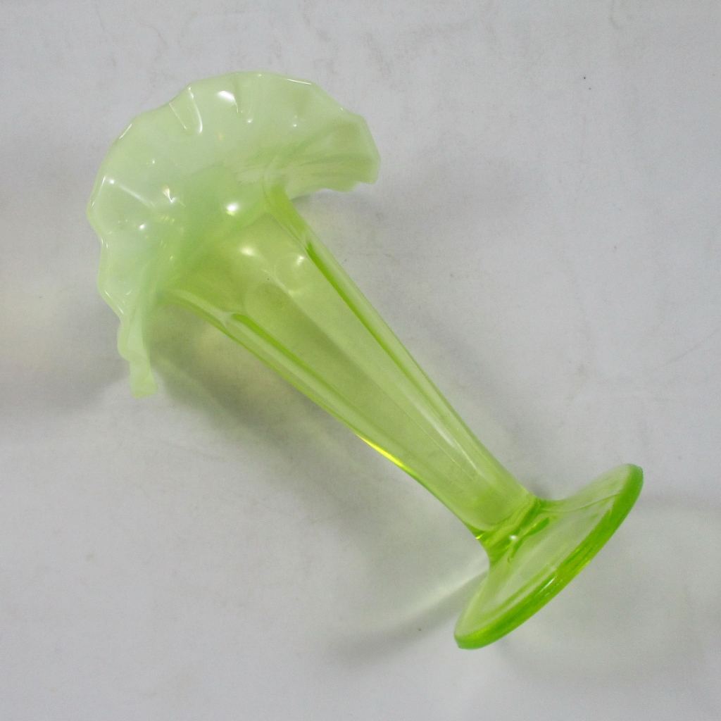 Antique Northwood Vaseline Opalescent Glass Lorna Vase – Carnival Glass