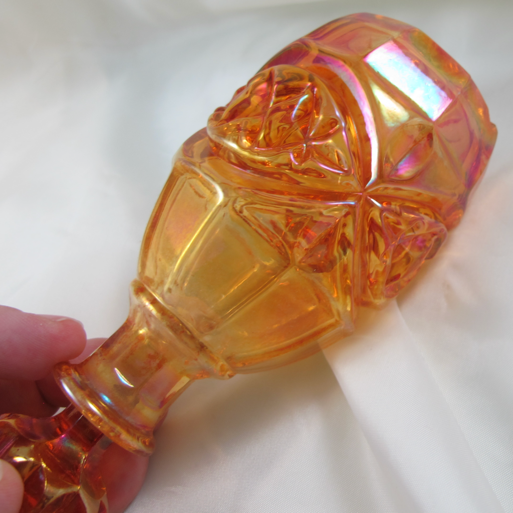 Antique Inwald Double Diamonds Marigold Carnival Glass Perfume Cologne ...