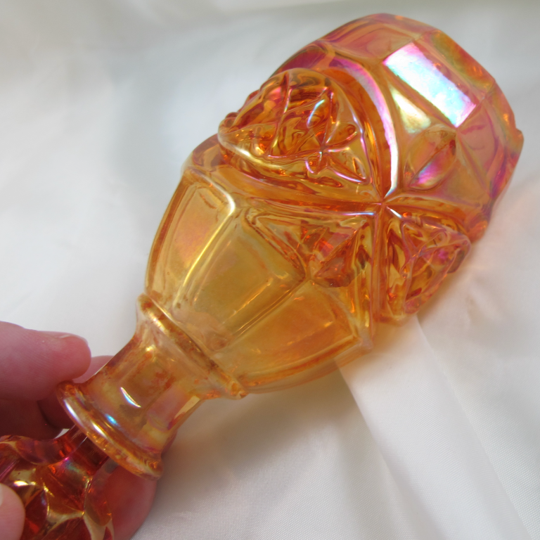 Antique Inwald Double Diamonds Marigold Carnival Glass Perfume Cologne ...