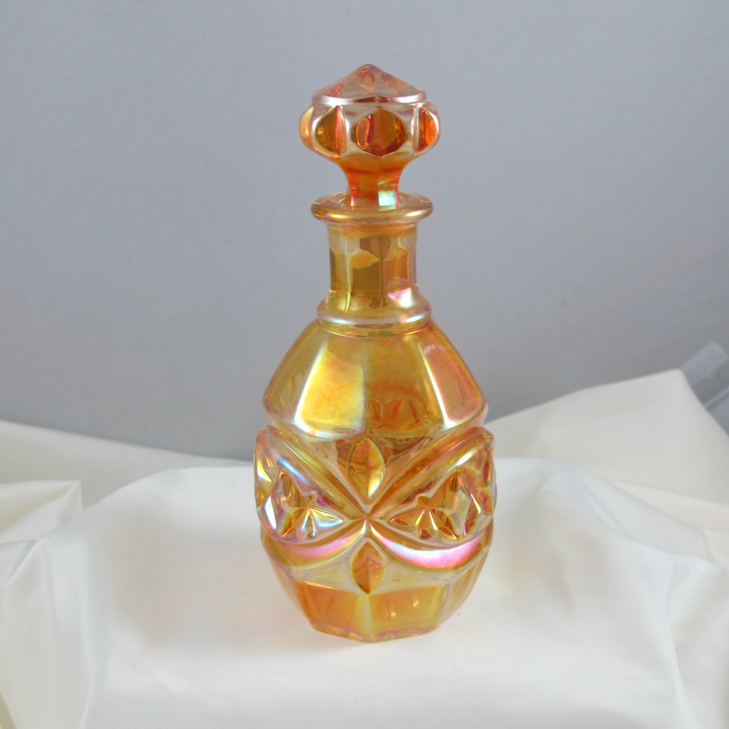 Antique Inwald Double Diamonds Marigold Carnival Glass Perfume Cologne ...
