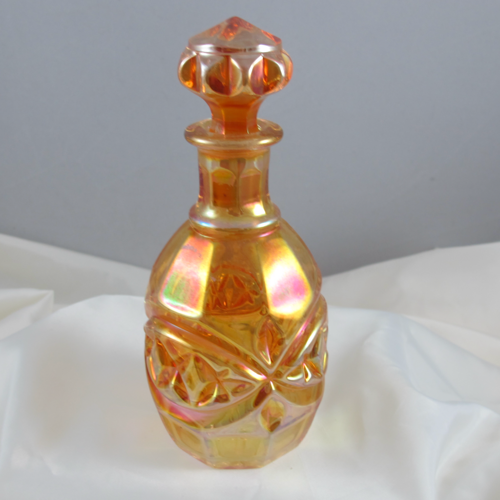 Antique Inwald Double Diamonds Marigold Carnival Glass Perfume Cologne ...