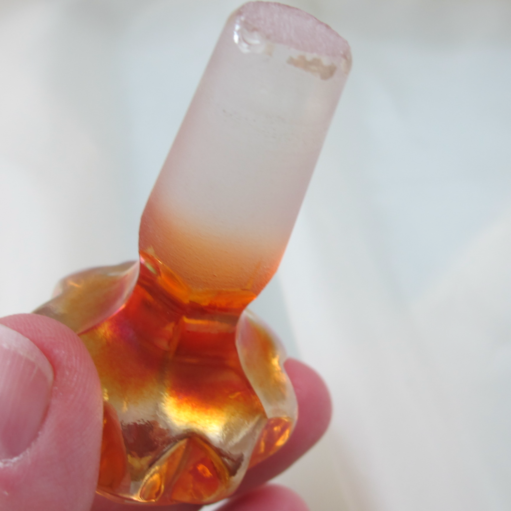 Antique Inwald Double Diamonds Marigold Carnival Glass Perfume Cologne ...