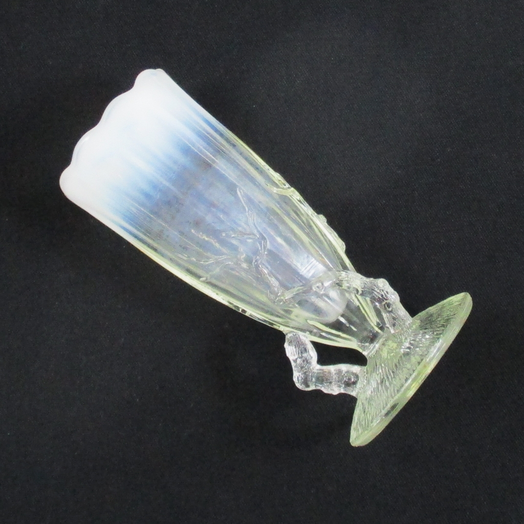 Antique Northwood Vaseline Opalescent Glass Twigs Vase – Carnival Glass