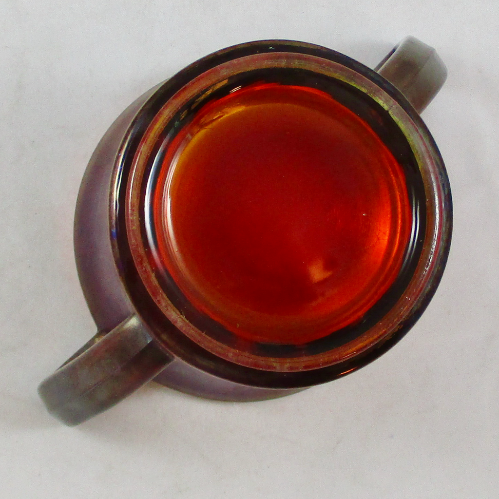 Antique Imperial Ruby Red #22/27 Stretch Carnival Glass Open Sugar Bowl ...