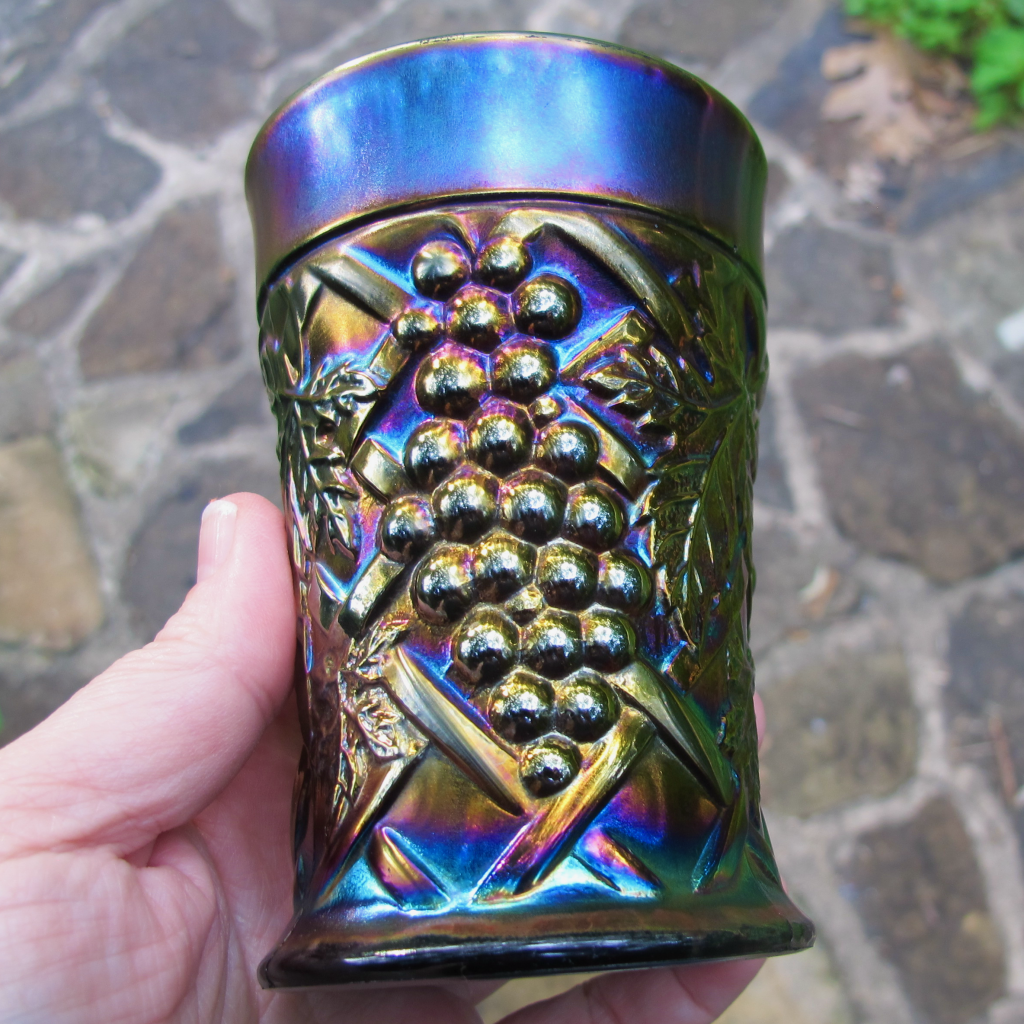 Antique Northwood Grape Arbor Amethyst Carnival Glass Tumbler ...