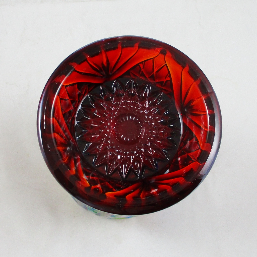 Imperial Red Four Seventy Four aka Mayflower #474 Carnival Glass Vase ...