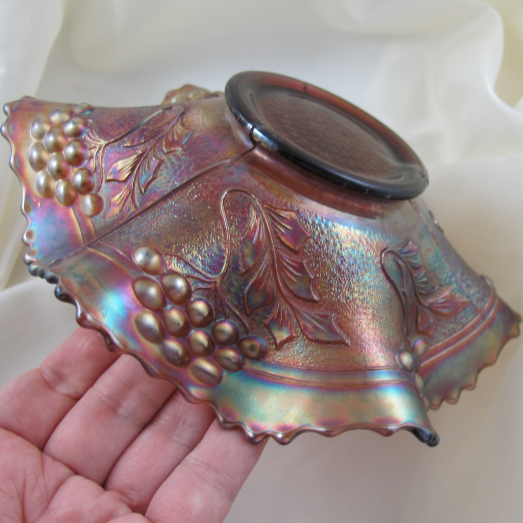 Antique Fenton Amethyst Horse Medallion Carnival Glass Bowl – Carnival ...