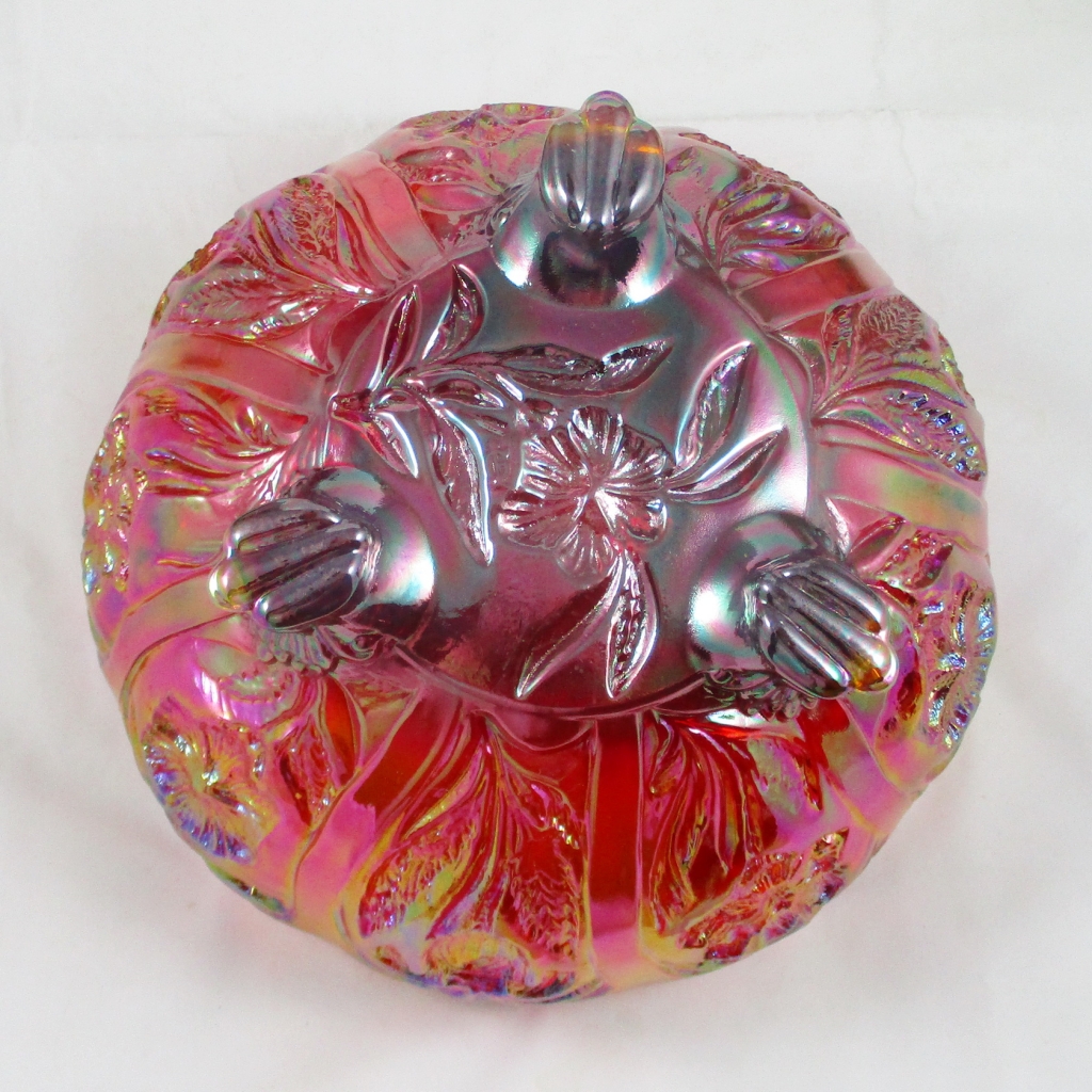 Imperial Sunset Ruby Iris Carnival Glass Master Bowl – Carnival Glass