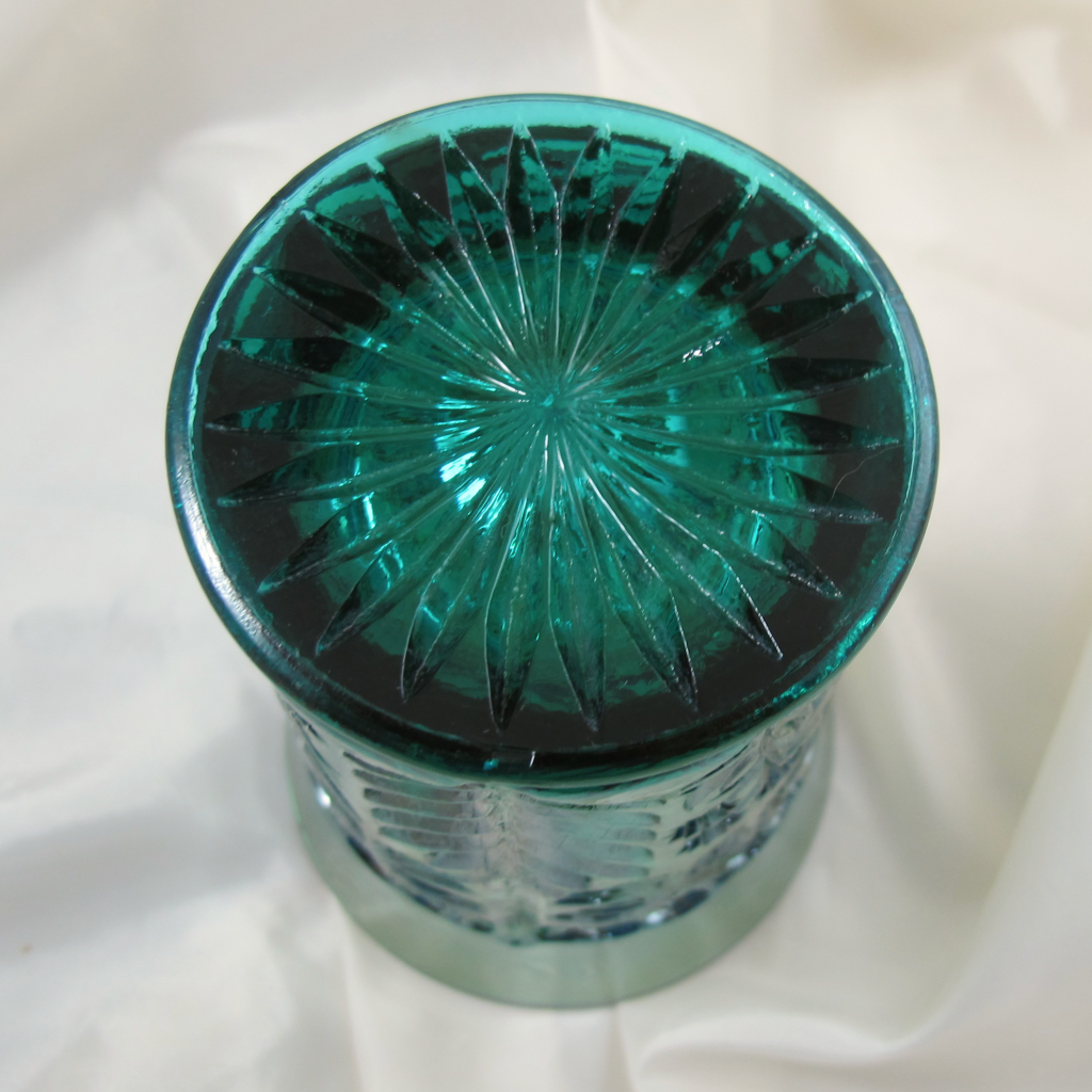 Antique Imperial Tiger Lily Teal Aqua Carnival Glass Tumbler – Carnival ...