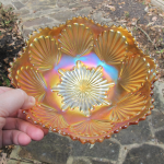 Antique Imperial Shell Marigold Carnival Glass ICS Deep Bowl – Carnival ...