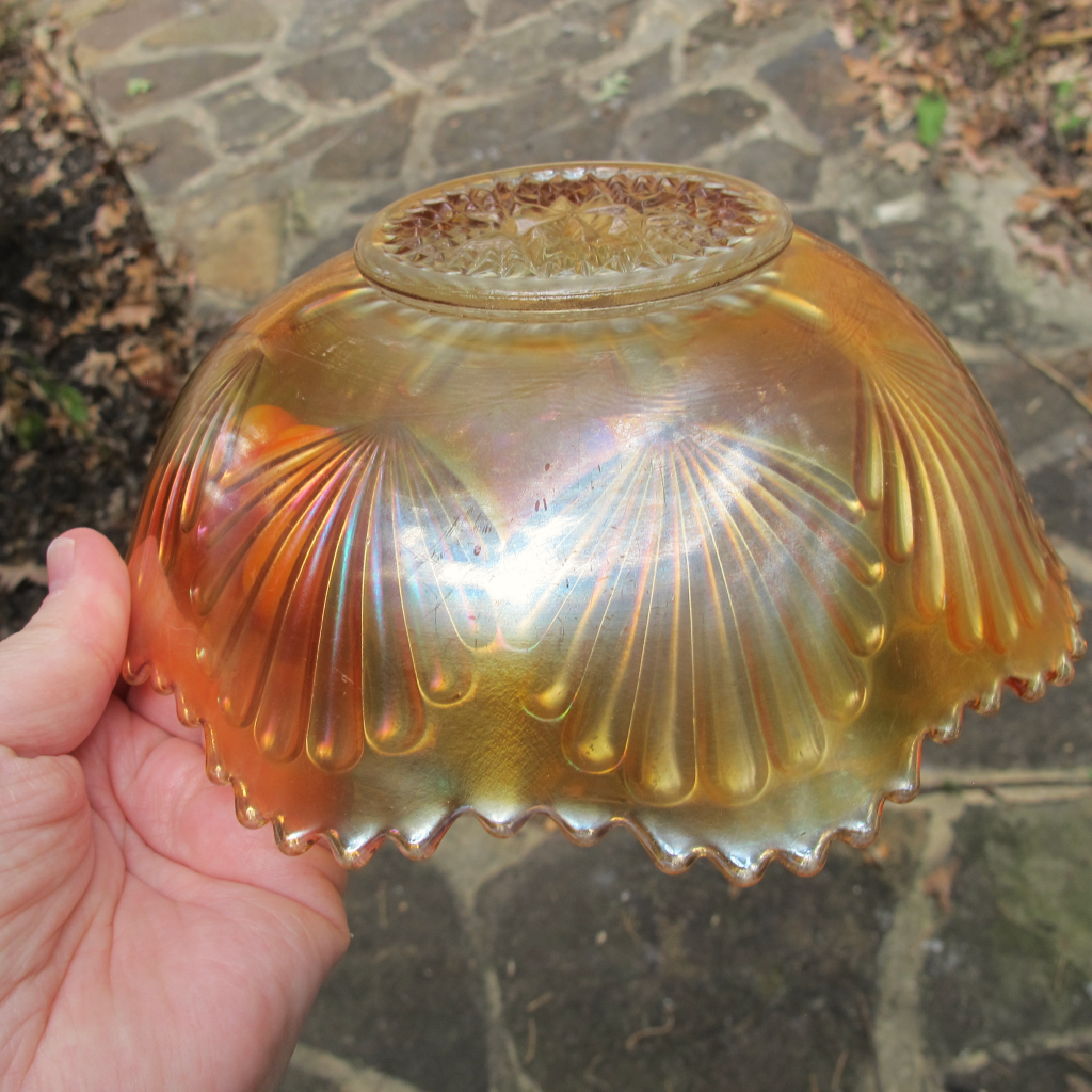 Antique Imperial Shell Marigold Carnival Glass ICS Deep Bowl – Carnival ...