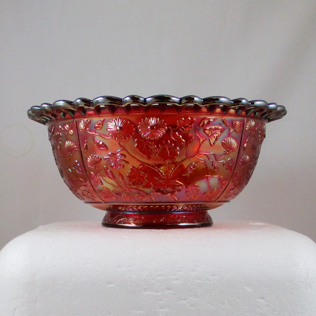 Imperial RED Carnival Glass Black-eyed Susan Round Bowl – Carnival Glass