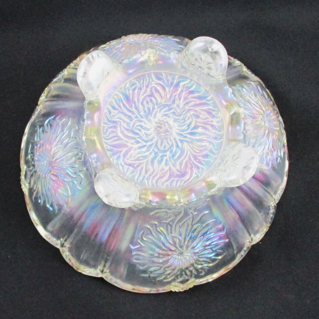 Antique Dugan Dahlia White Carnival Glass Master Bowl – Carnival Glass