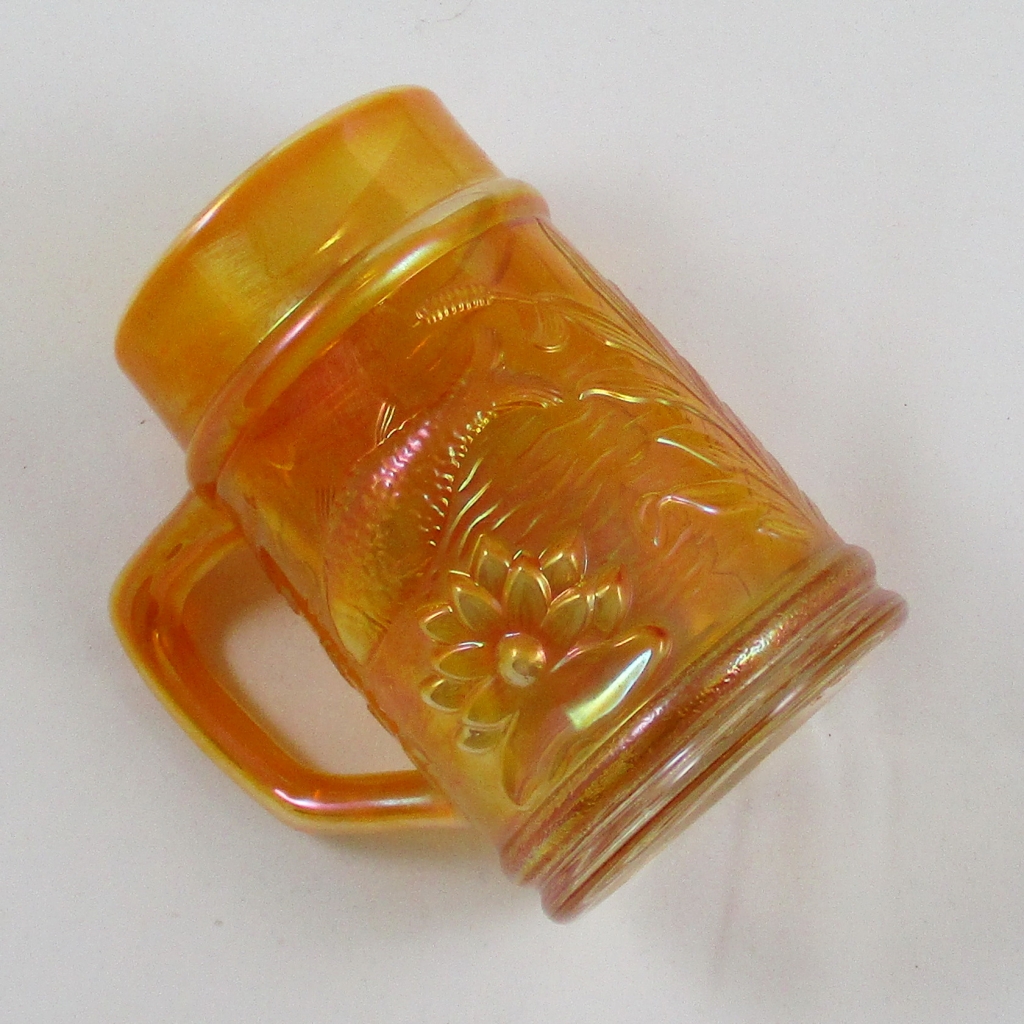 Fenton PNWCGC Peach Opal Fisherman’s Carnival Glass Mug – Carnival Glass