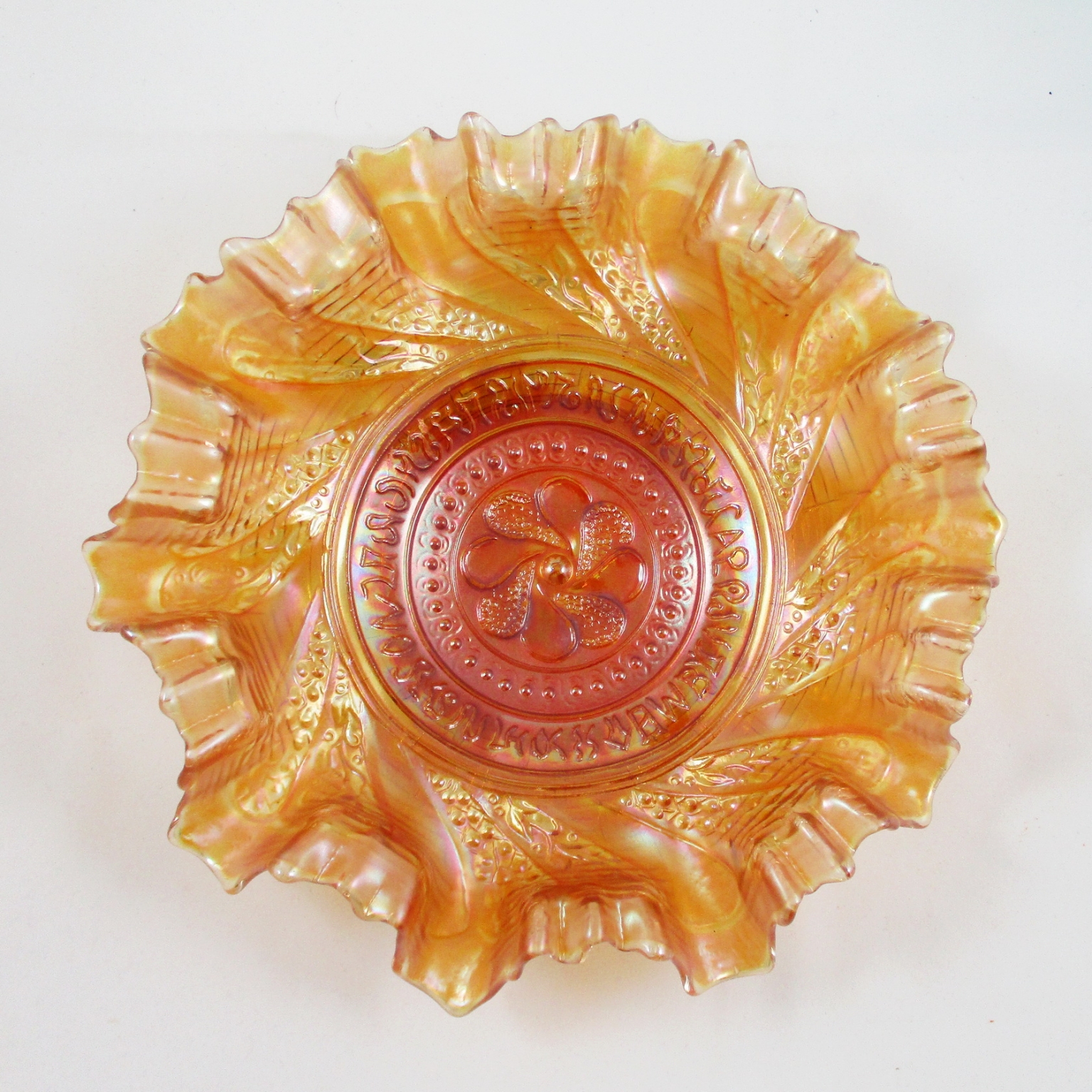 Antique Dugan Roundup Marigold Carnival Glass 3 in 1 Bowl – Carnival Glass