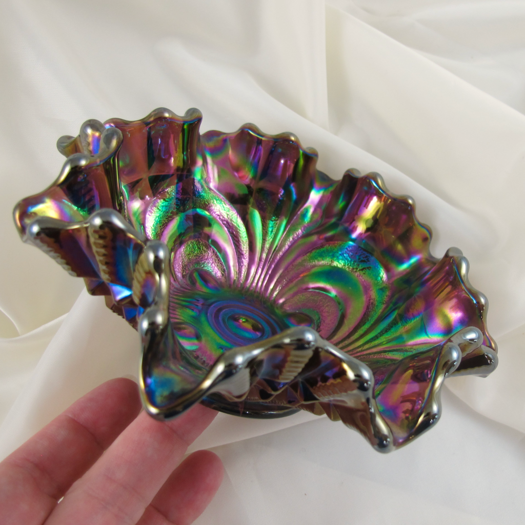Antique Imperial Scroll Purple Embossed Carnival Glass Bowl – Carnival ...