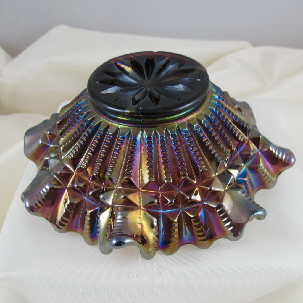 Antique Imperial Scroll Purple Embossed Carnival Glass Bowl – Carnival ...