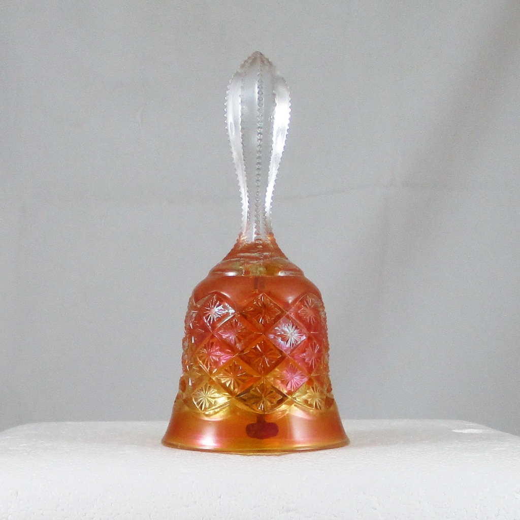 Antique Fenton Daisy Cut Marigold Carnival Glass Bell – Carnival Glass