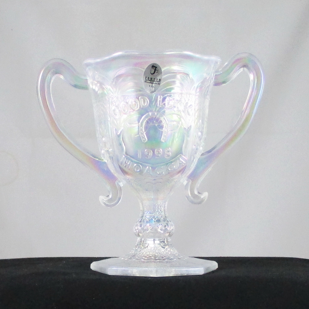 Fenton for HOACGA White Good Luck Carnival Glass Loving Cup – Carnival ...