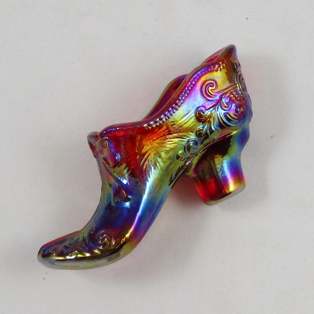 Mosser Red Bow Slipper Carnival Glass ICGA Shoe – Carnival Glass